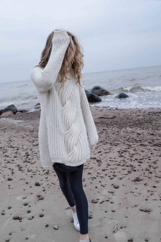 Oversized Sweater Sogno Tunic Cream Color- From Baltics